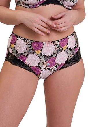 Sans Complexe Mod&egrave;le Aur&eacute;lie - Shorty Taille Normale - Femme - 38/40 - Imprim&eacute; Dahlia Fonc&eacute;