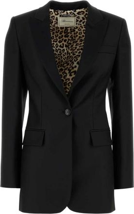 Blumarine Femme, Vestes, Noir, Taille: 34 FR Twill Jacket