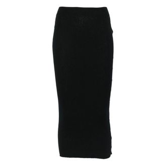 Courr&egrave;ges Multi Snap Light Rib Skirt - - Skirts - Damen - Schwarzk - M