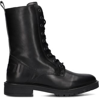 Notre-V Schwarze Leder Schn&uuml;rstiefel - - Shoes - Damen - Schwarzk - 38 EU