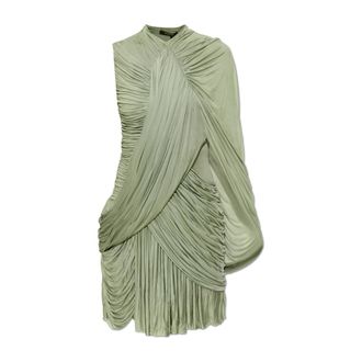 Balmain Femme, Robes, Vert, Taille: 38 FR Robe drap&eacute;e fluide en jersey