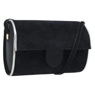 Ferragamo Pre-owned Wildleder Schultertasche - - Pre-owned - Damen - Schwarzk - ONE SIZE