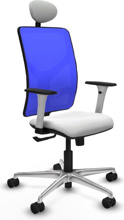 Piqueras y Crespo Armlehnenstuhl, h&ouml;henverstellbare Lendenwirbelst&uuml;tze und festes Kopfteil, ausgestattet mit 3 Positionen und Schneideschaum. Mit Rollen von 65 mm Nylon