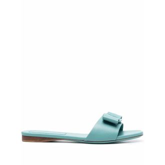 Ferragamo Femme, Chaussures, Bleu, Taille: 35 1/2 EU Sandales à détail en relief