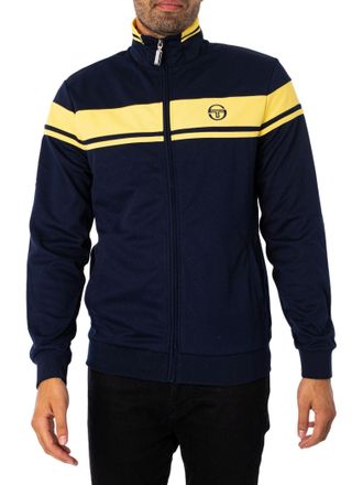 Sergio Tacchini Herren Damarindo Trainingsjacke, Maritime Blue/Lemon Drop, XXL