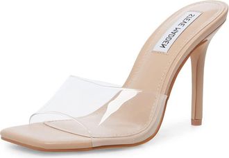 Steve Madden Damen Signal Sandale mit Absatz, Transparent, 37 EU