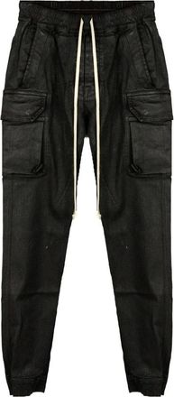 Rick Owens Homme, Pantalons, Noir, Taille: L Pantalon en denim stretch enduit