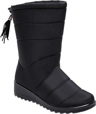 BESPORTBLE Bottines pour Femmes &agrave; Pompons Chaussures &Eacute;l&eacute;gantes &agrave; Semelles &Eacute;paisses Antid&eacute;rapantes