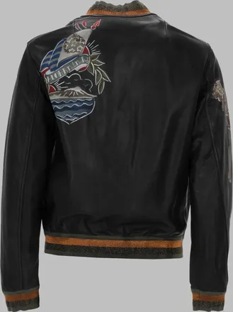Mr & Mrs Italy Full-Grain Leather Jacket - Black