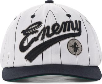 Saint Mxxxxxx x Public Enemy Baseballkappe mit Logo-Applikation - Weiß