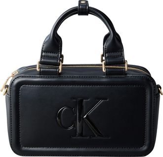 Calvin Klein Damen Bold Ck Bauletto Crossbody Lv04f3411g Crossover, Black (Black)