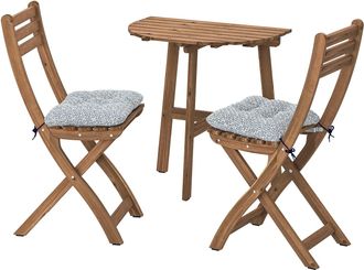IKEA ASKHOLMEN Wandtisch+2 Klappstühle/außen
