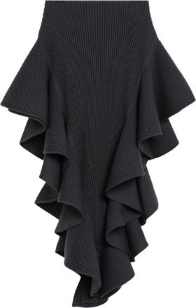 Alaia Ripprock mit R&uuml;schensaum - - Skirts - Damen - Grau - XS