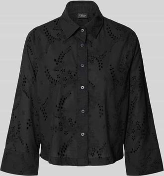 s.Oliver Black Label Regular Fit Langarmbluse aus reiner Baumwolle