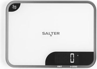 Salter 1064 WHDR Mini Max Balance de Cuisine Électronique, Design Petite Planche à Découper, Affichage Facile à Lire, Ajouter & Peser, Capacité 5KG, Mesures 