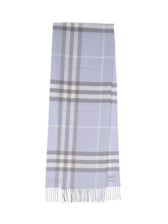 Burberry T&uuml;cher & Schals - Check Scarf In Blue Cashmere, All-Over Check P - Gr. unisize - in Grau - f&uuml;r Damen