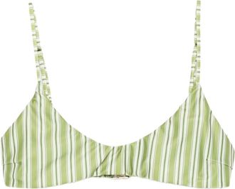 Faithfull The Brand Harper striped bikini top - Gr&uuml;n