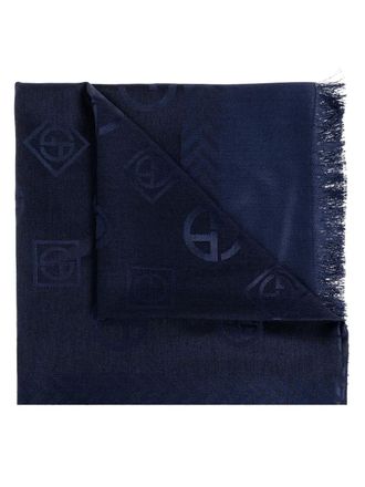 Giorgio Armani foulard en soie - Bleu