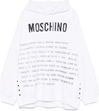 Moschino Homme, Sweatshirts et sweats &agrave; capuche, Blanc, Taille: S Felpa