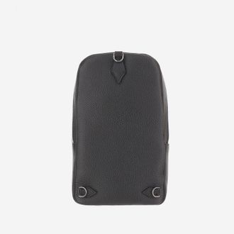 Montblanc Mens Shoulder Bag Black Leather Backpacks