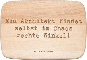 Mr. & Mrs. Panda Fr&uuml;hst&uuml;cksbrett Spruch EIN Architekt findet selbst im Chaos rechte Winkel! - Geschenk, Berufsliebe, Landschaftsgestaltung