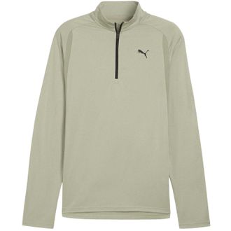 Puma Performance Oberteil f&uuml;r Herren, mit kurzem Rei&szlig;verschluss, Ma&szlig;geschneidert, Lang&auml;rmlig (Army-Gr&uuml;n)