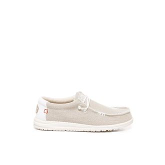 Hey Dude Homme, Chaussures, Beige, Taille: 42 EU Chaussures Plates en Toile Beige