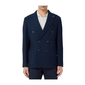 AT.P. CO Kurze- zweireihige Jacke - - Jackets - Herren - Blau - 2XL