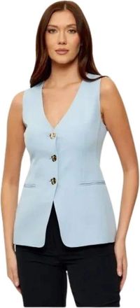 Liu Jo Femme, Vestes, Bleu, Taille: 42 FR Ca6222 T2200 Gilet