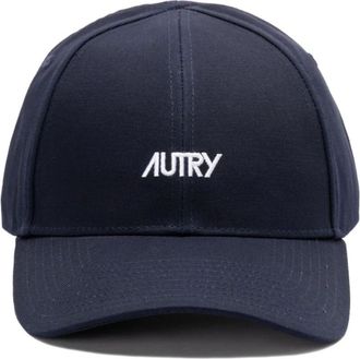 Autry Homme, Accessoires, Bleu, Taille: ONE Size Casquette &agrave; logo brod&eacute;