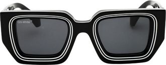 Off-white Off White - Francisco Umriss-Sonnenbrille f&uuml;r Herren/Damen Unisex (Schwarz/Dunkelgrau)