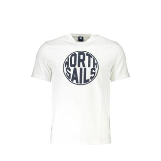 North Sails Druck Logo Kurzarm Baumwoll T-Shirt - - Tops - Herren - Wei&szlig; - L