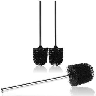 Com-Four accessoire pour toilette et brosses de remplacement et des t&ecirc;tes de brosse, Plastique, Ersatzb&uuml;rste Schwarz - 2 St&uuml;ck