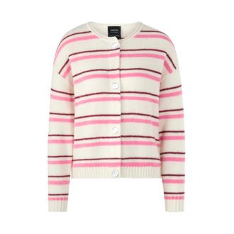 Marc Cain Weicher gestreifter Cardigan - - Knitwear - Damen - Mehrfarbig - S