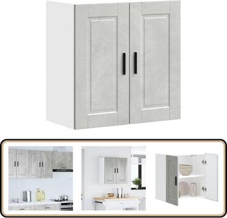 vidaXL Küchen-Hängeschrank Porto Betongrau Holzwerkstoff - Vidaxl