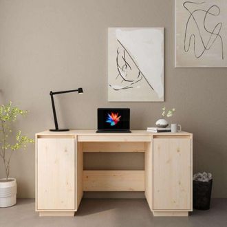 vidaXL Bureau 140x50x75 cm bois massif de pin vidaXL214168