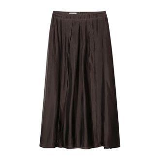 Luisa Cerano Femme, Jupes, Brun, Taille: 42 FR Jupe Organza Pliss&eacute;e