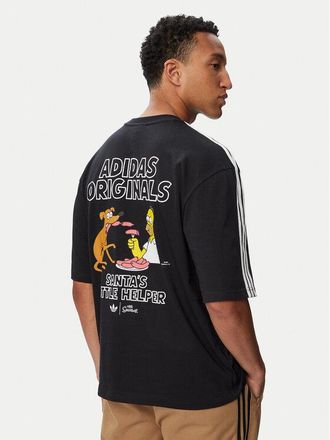 adidas T-Shirt Little Santas Helper Graphic LG5061 Schwarz Regular Fit