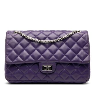 Chanel Purple Quilted Lambskin Reissue 2.55 Double Flap 226