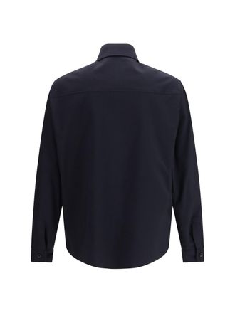 Cruna Mens Overshirt Technical Fabric Navy Other Materials Shirt