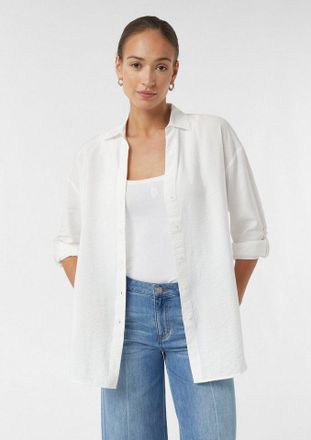 Comma Langarmbluse Bluse Longbluse aus Viskosemix