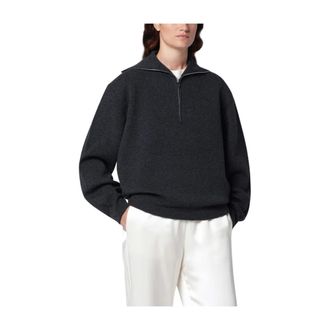 R&oacute;he Col roul zipp&eacute; deux voies - Femme - Sweatshirts et sweats &agrave; capuche - Gris - Taille: 34 FR