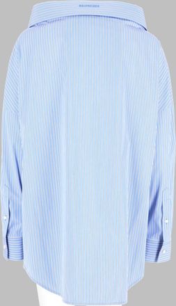 Balenciaga Striped Cotton Shirt - Blue