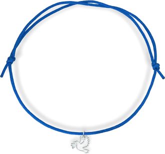 Beka & Bell BEKA&BELL Armband 925 Sterling Silber Gl&auml;nzend Taube Textil 14-28cm