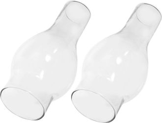 Artibetter 2 St&uuml;ck Klare Glaslampenschirme f&uuml;r Petroleum &Ouml;llampen Vintage Windschutz Robustes Ersatzglas mit Langlebig und Vielseitig f&uuml;r Antike &Ouml;llampen