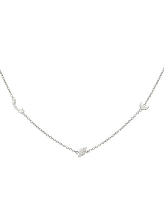 Cai Collier 925 Sterling Silber rhodiniert Sternschnuppe - Saturn - Mond