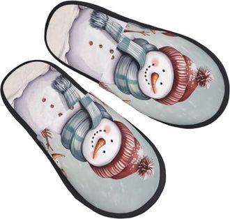 Generic Chaussons Bonhomme De Neige DHiver Doux Pantoufles Légers Slippers Pour Chambre DIntérieur De Camping M