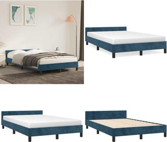 vidaXL Bettgestell ohne Matratze Dunkelblau 120x200 cm Samt - Samtbettw&auml;sche - Doppelbett - Boxspringbett - Bettsofa - Lattenrost - Home & Living