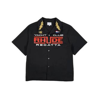 Rhude Herren, Shirts, Schwarzk, MGr&ouml;&szlig;e