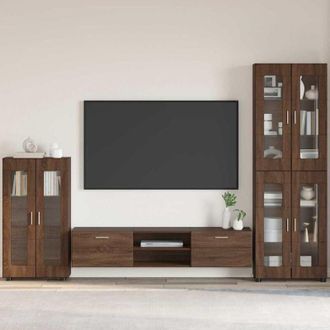 vidaXL vidaXL Buffet FLORIN Ch&ecirc;ne brun 55,5 x 29 x 103 cm Bois ding&eacute;nierie